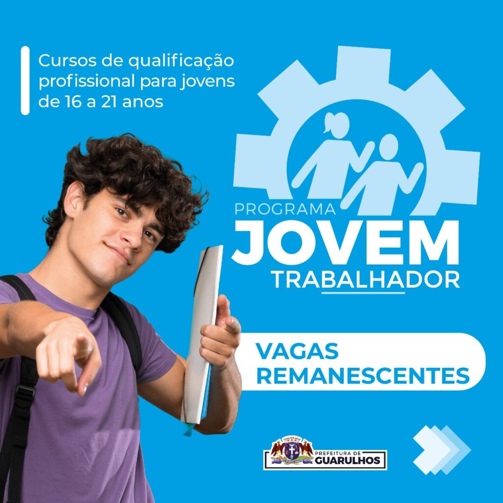 Programa Jovem Trabalhador tem 35 vagas remanescentes para pessoas de ...